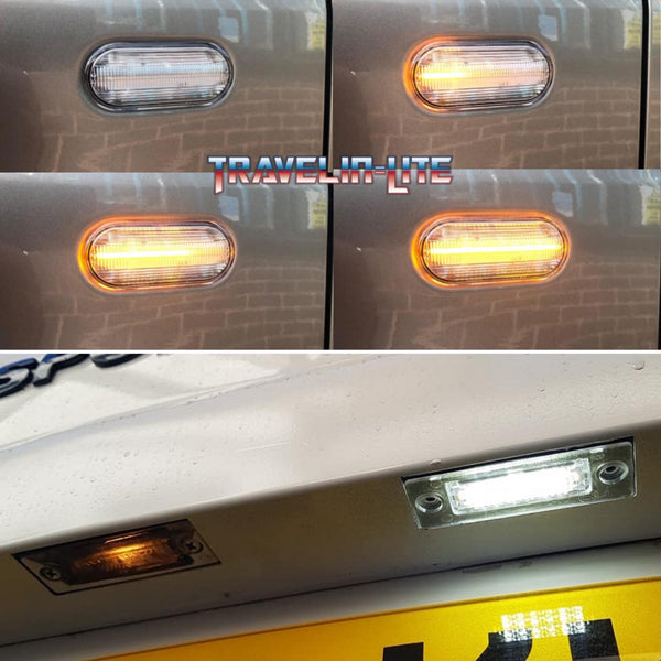 T5 / T5.1 Dynamic Side Repeaters & Led License Plate Units – Travelin-Lite
