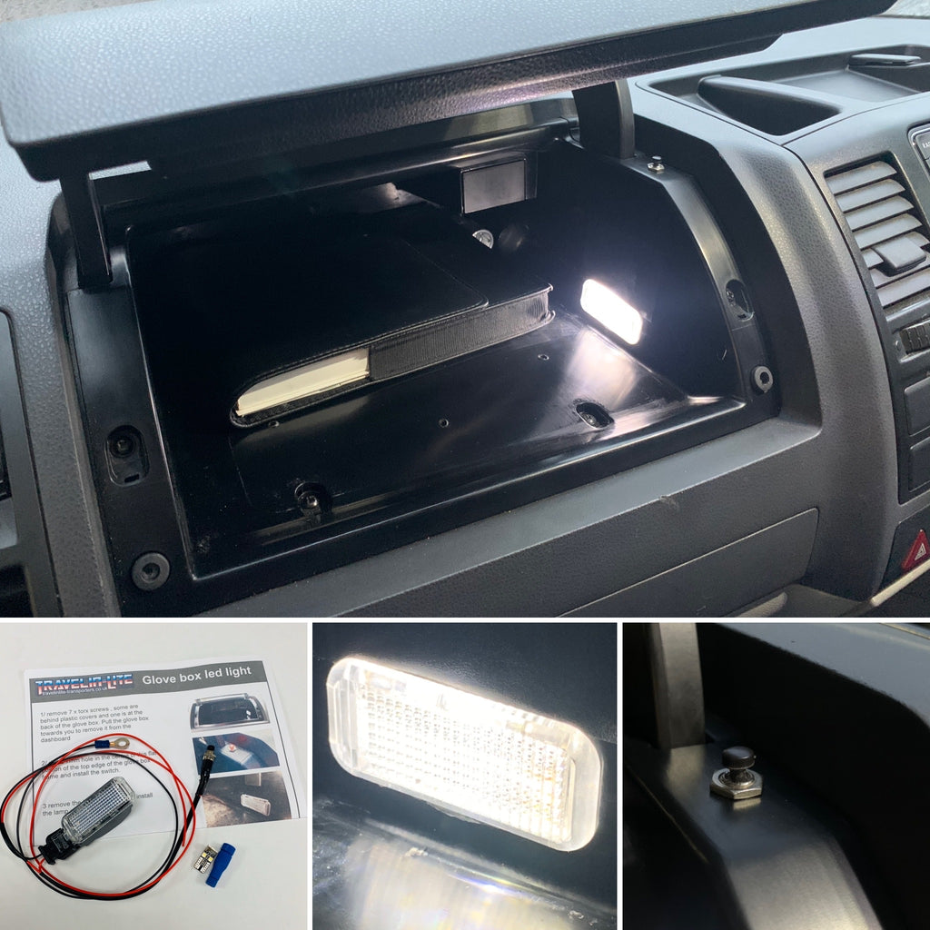T5.1 Glove box led light unit upgrade – Travelin-Lite
