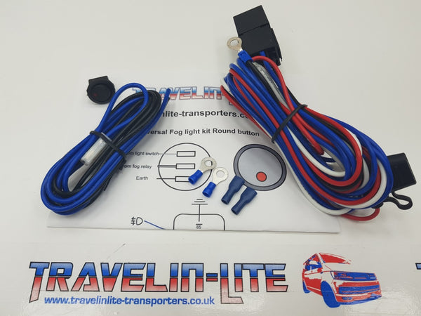 Universal Fog Light Wiring Kit & LED Switch Fog Lamps (pre-wired ...